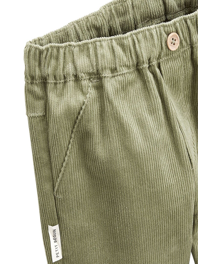 Pantalon bébé en velours côtelé Montreal - Kaki - Kiabi - 8.99€