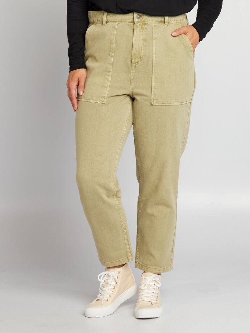 Pantalon coloré style carpenter - Kaki - Kiabi - 22.00€