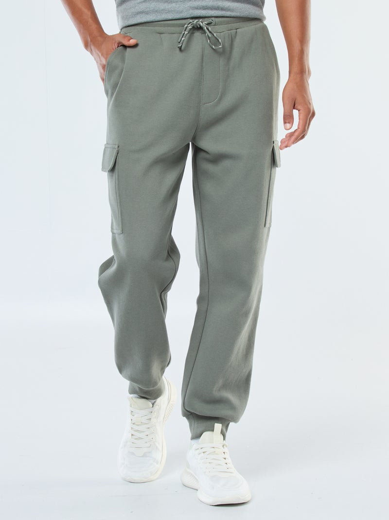 Pantalon de jogging multi-poches uni - Vert - Homme - 18.75€ - Kiabi