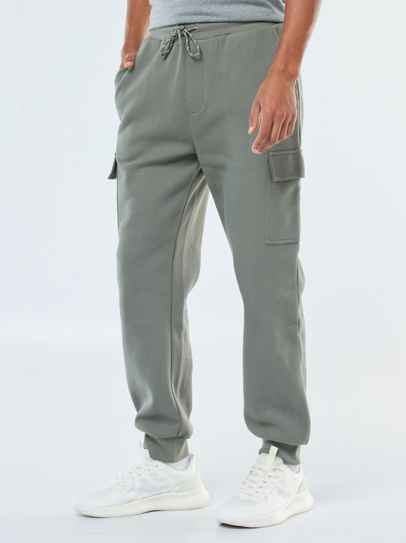 Pantalon de jogging multi-poches uni - Vert - Homme - 18.75€ - Kiabi