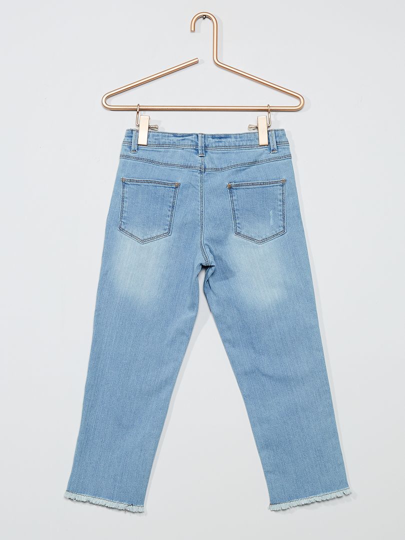 Pantalon denim court - bleu - Kiabi - 14.00€