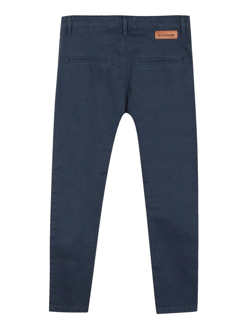 Pantalon En Toile Coupe Chino 'miniman' - Bleu marine - Kiabi - nu€