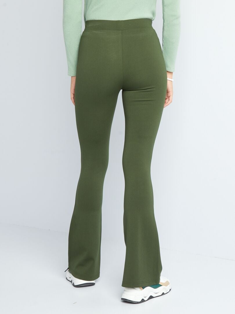 Pantalon flare/bootcut avec fentes - Vert - Kiabi - 15.00€