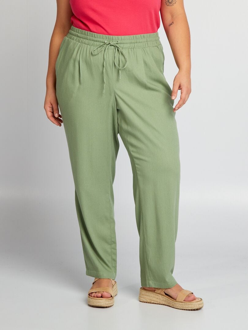 Pantalon fluide élastiqué 'Vero Moda' - Vert - Kiabi - 30.00€