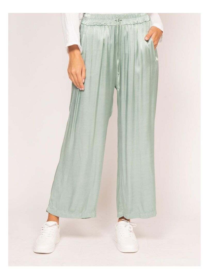 Pantalon fluide ELSITA - Vert - Kiabi - nu€