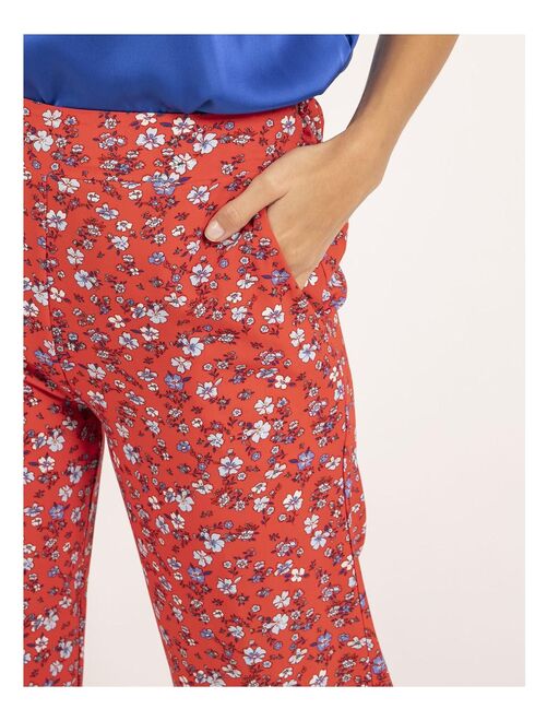 Pantalon rouge fluide femme