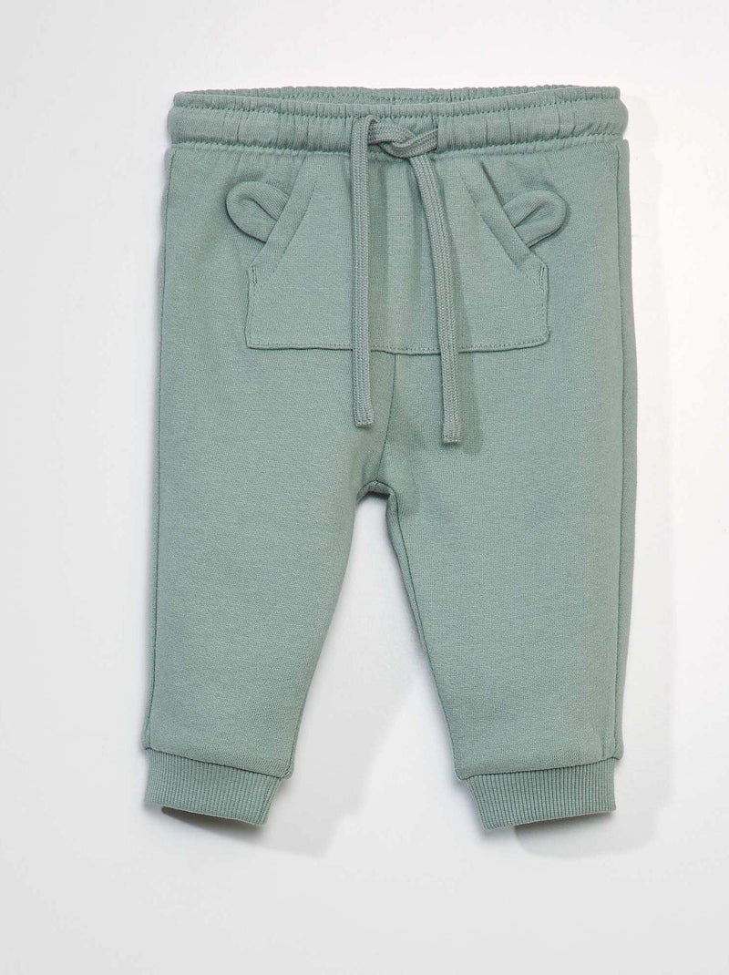 Pantalon jogging avec poche kangourou - Vert jade - Kiabi - 6.00€