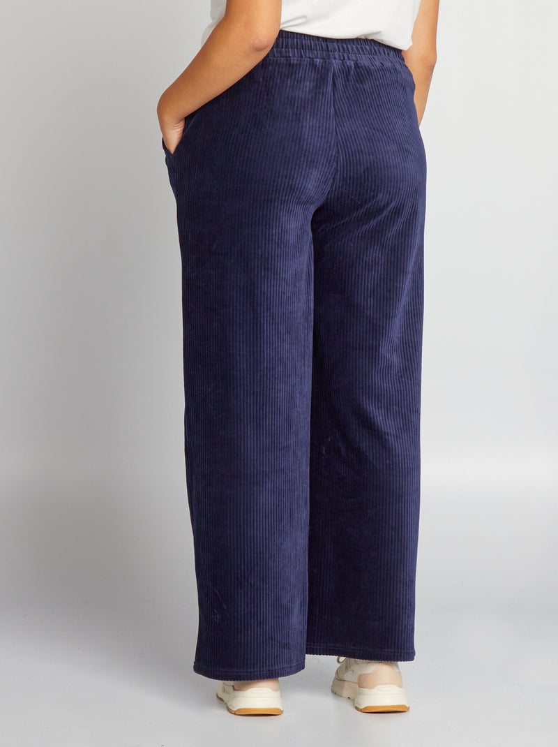 Pantalon jogging en velours - Bleu - Grandes tailles - Femme - 22.00 ...