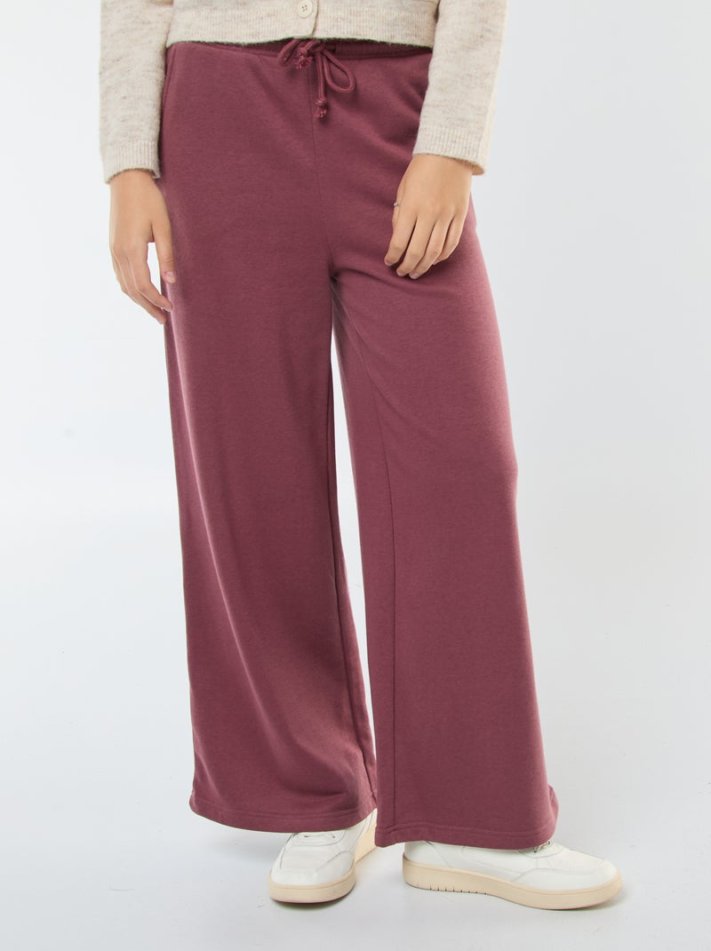 Pantalon jogging large - Vieux rose - Ado fille - 3.60€ - Kiabi