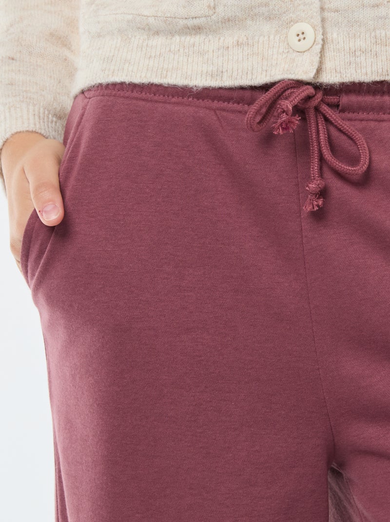 Pantalon jogging large - Vieux rose - Ado fille - 3.60€ - Kiabi