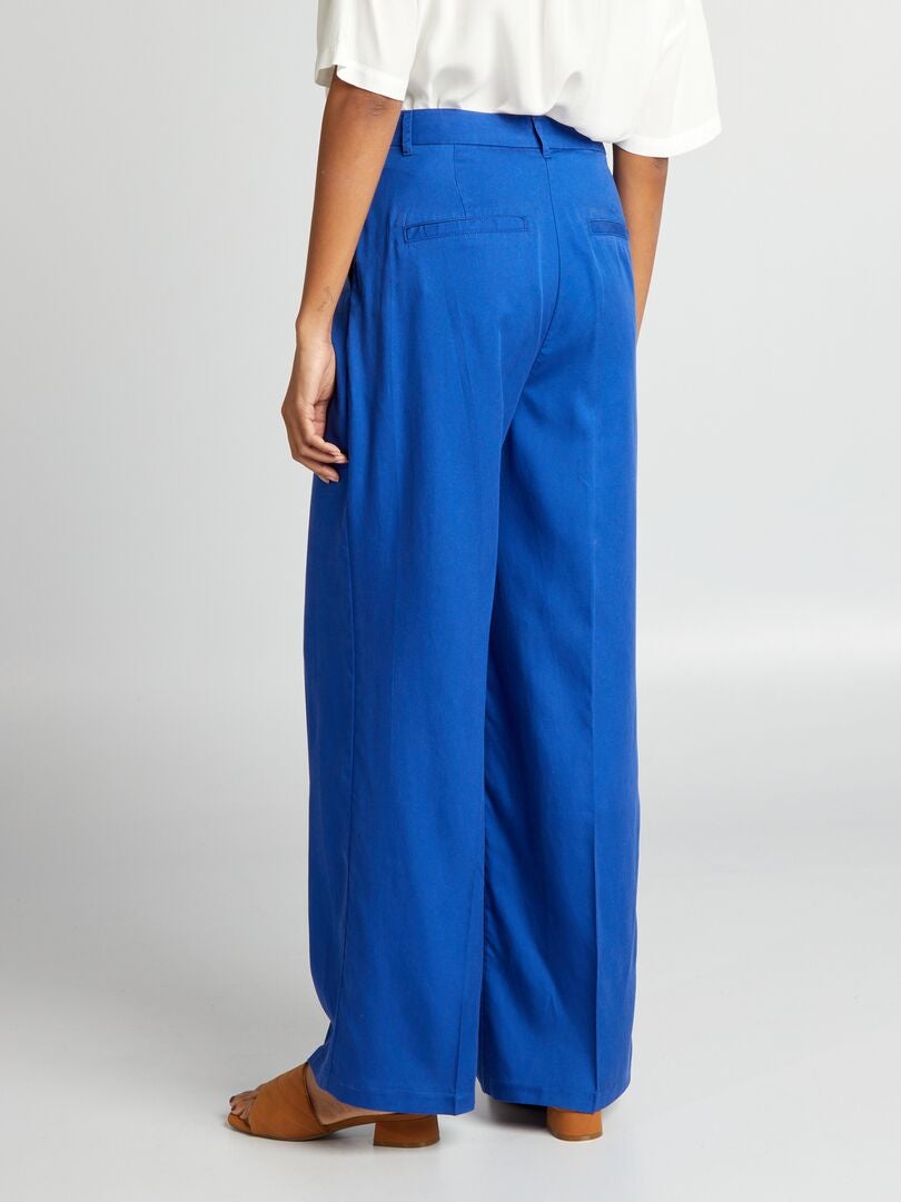 Pantalon large uni - Bleu - Kiabi - 18.00€