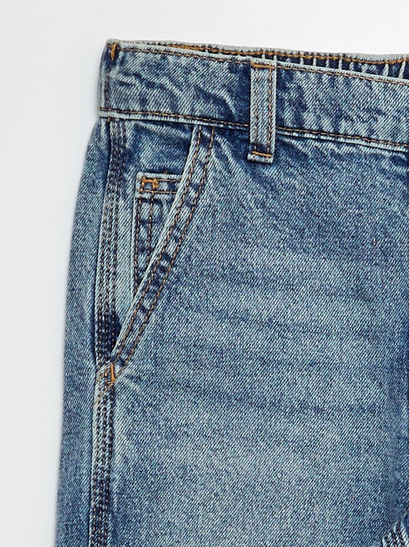 Pantalon style Carpenter avec lichettes fantaisies - Bleu - Kiabi - 4.50€