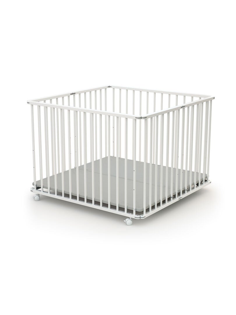 Parc bébé pliant en bois - Blanc - Kiabi - 159.90€