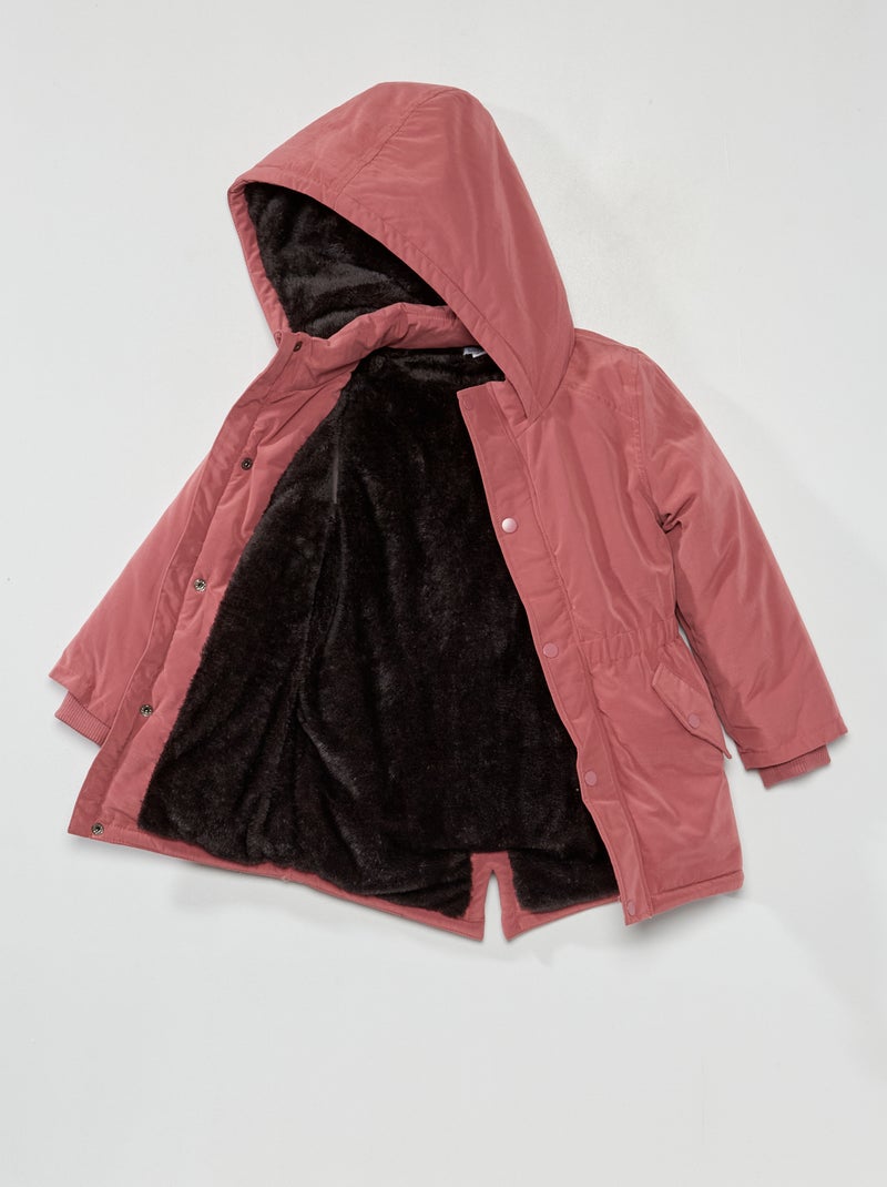 Parka à capuche - Rose - 30.00€ - Kiabi