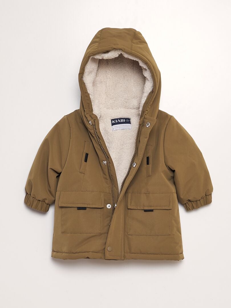 Parka chaude à capuche - Marron - Kiabi - 29.00€