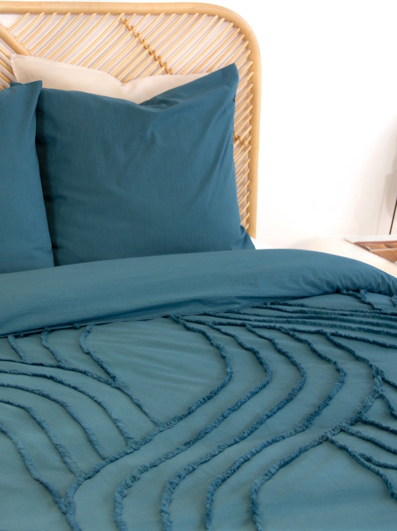 Parure de lit 2 personnes 3 pièces - 1 housse de couette + 2 taies d ...
