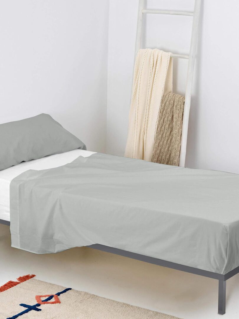 Parure de lit 2 pièces Basic "Happyfriday" - Gris - Kiabi - 29.99€