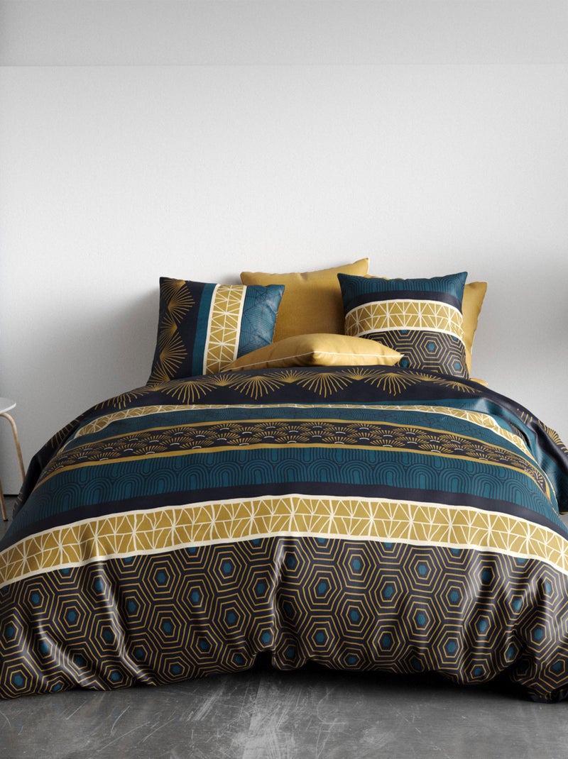 Parure de lit 200x200 cm coton 57 fils - 3 pièces Qoba - Marron - 40.99 ...