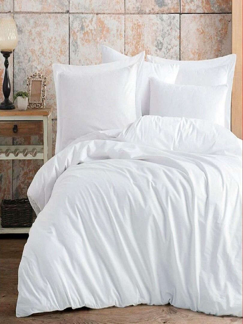 Parure de lit blanche unie 260 x 240 cm - M'Deco - Blanc - Kiabi - 67.90€