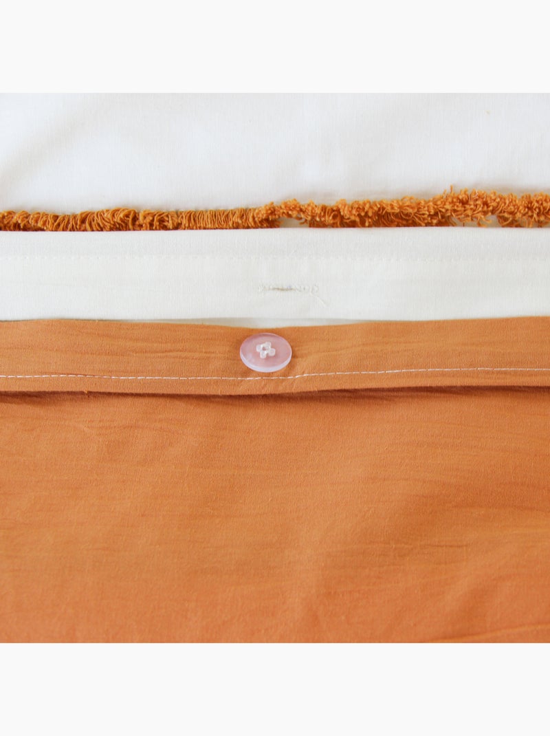 Parure de lit enfant coton tufté motif soleil - Terracotta - 46.99€ - Kiabi