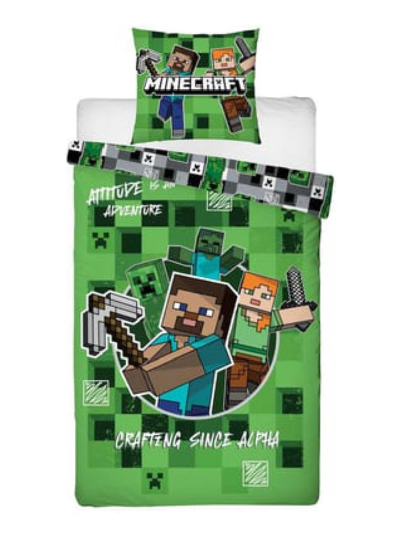 Parure de Lit Enfant Réversible Steve - Vert - 0.00€ - Kiabi