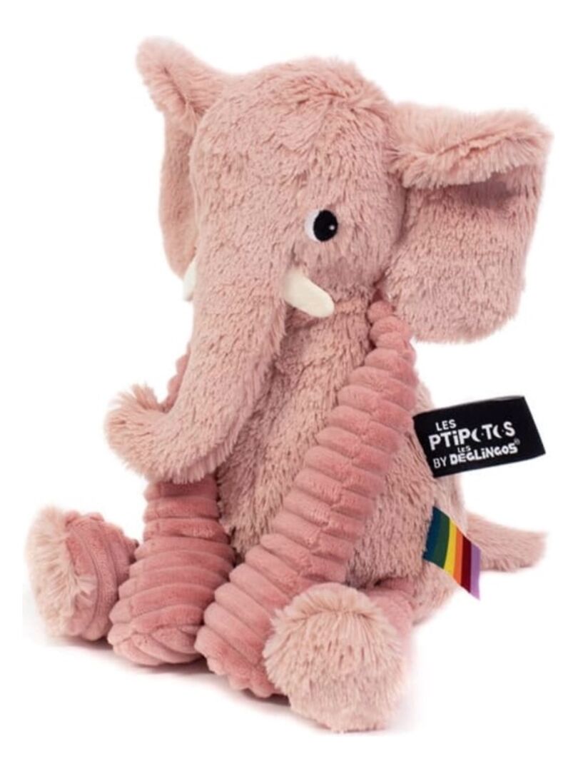 Peluche Les Ptipotos Dimoitou l'éléphant rose (26 cm) - Rose - Kiabi ...
