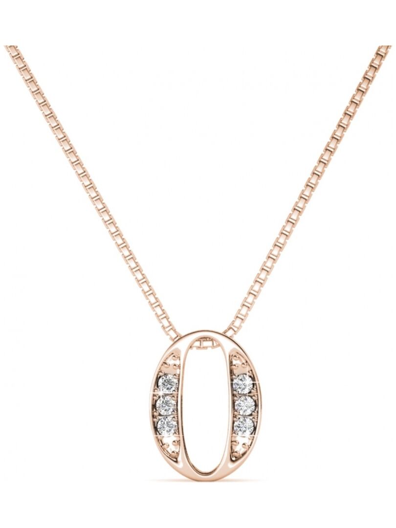Pendentifs Number 0 - Or Rosé et Cristal - Transparent - Kiabi - nu€