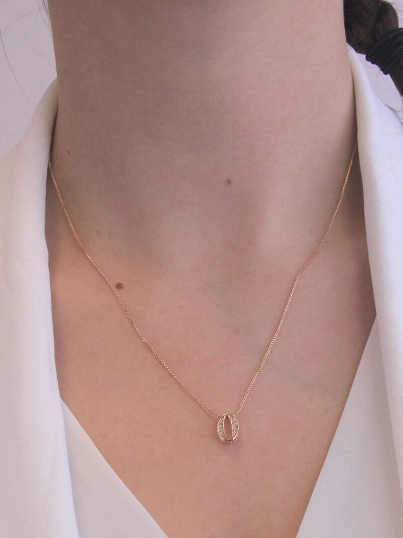 Pendentifs Number 0 - Or Rosé et Cristal - Transparent - Kiabi - nu€