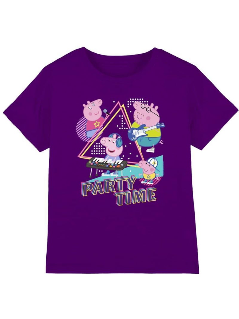 Peppa Pig - T-shirt PARTY TIME - Violet - Enfant - 0.00€ - Kiabi