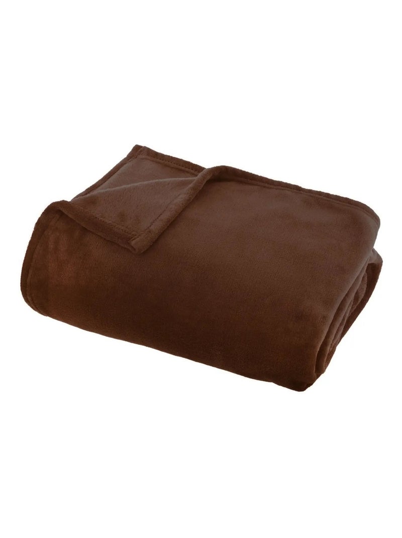 Plaid 130 x 160 cm Collection Olis marron - Marron - 0.00€ - Kiabi