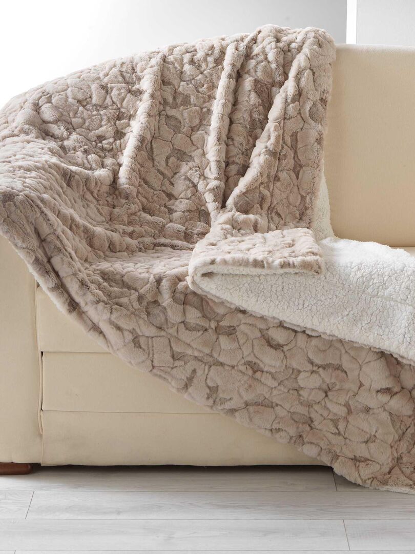 Plaid Couverture Collection Eskimos - Beige - Kiabi - nu€