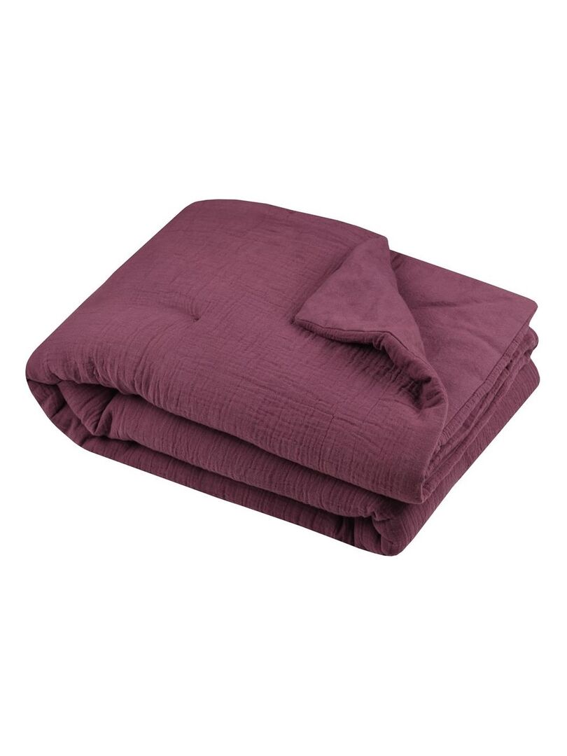 Plaid ou Edredon en gaze de coton Pop color - Violet - Kiabi - 42.78€