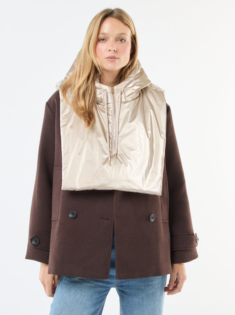 Plastron à capuche argenté - Beige - Femme - 8.25€ - Kiabi