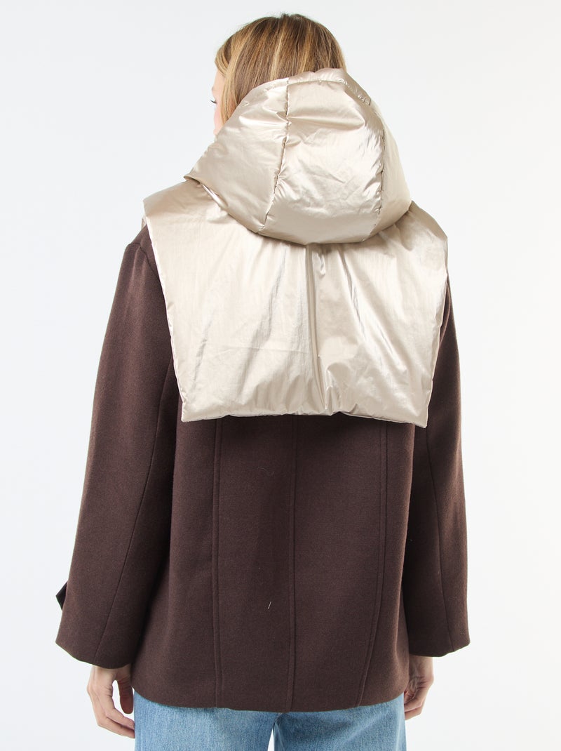Plastron à capuche argenté - Beige - Femme - 8.25€ - Kiabi