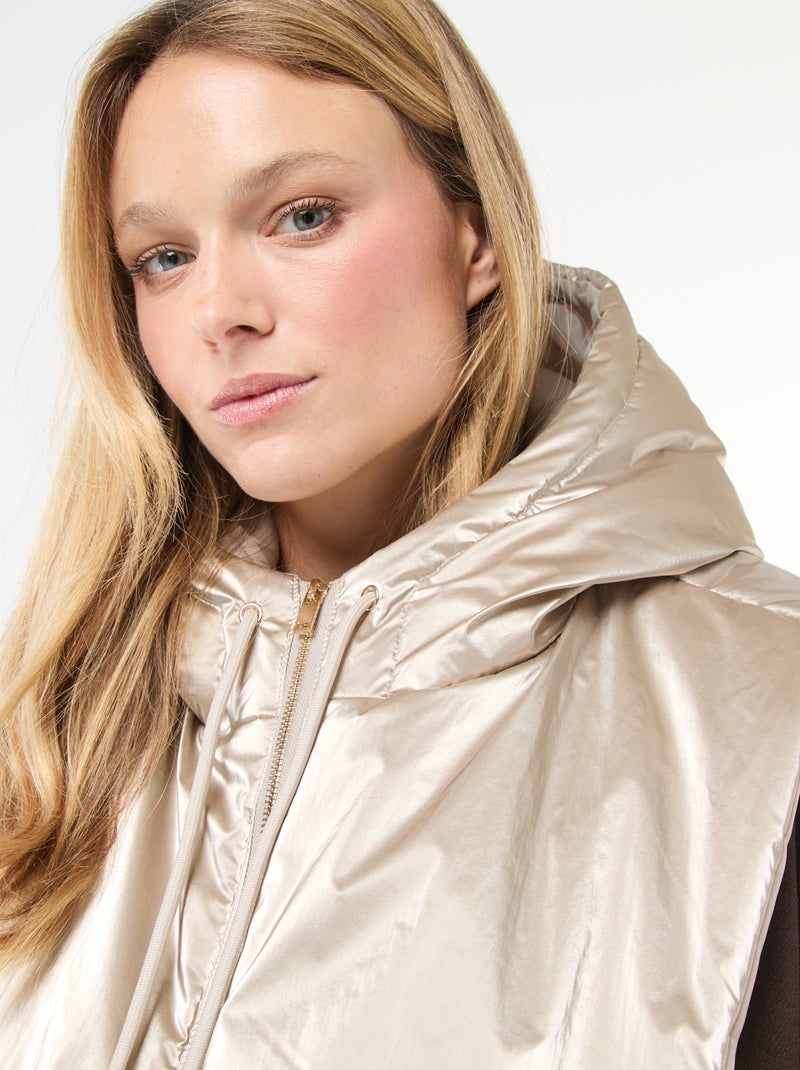 Plastron à capuche argenté - Beige - Femme - 15.00€ - Kiabi