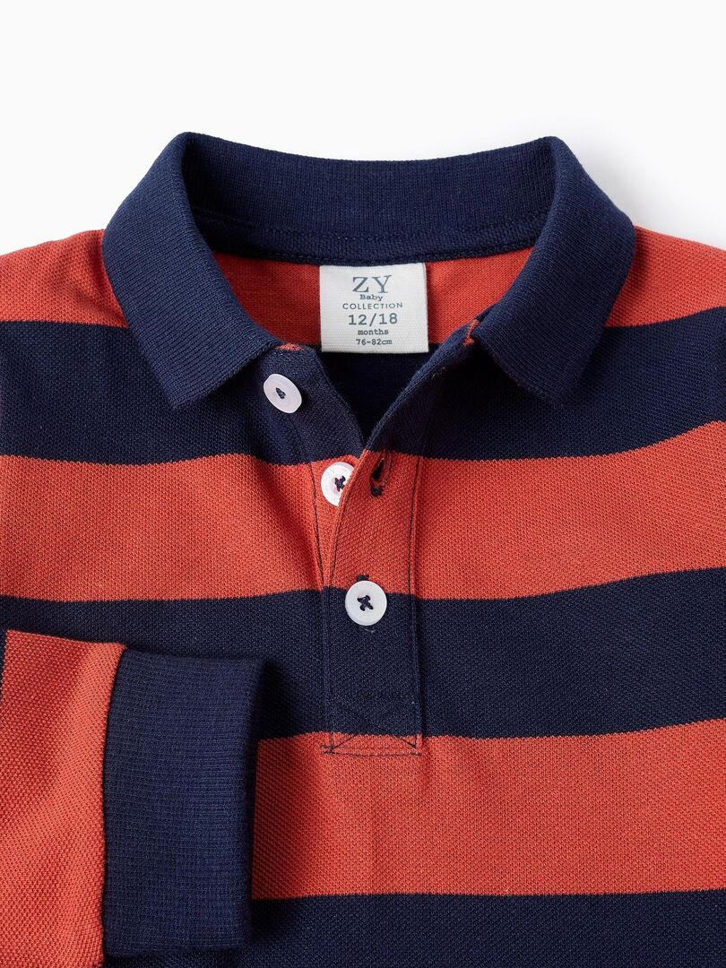 Polo 100% coton, rayé FRENCH CONNECTION - Orange clémentine - Kiabi ...