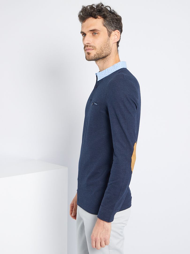 Polo col chemise - bleu marine - Kiabi - 12.00€