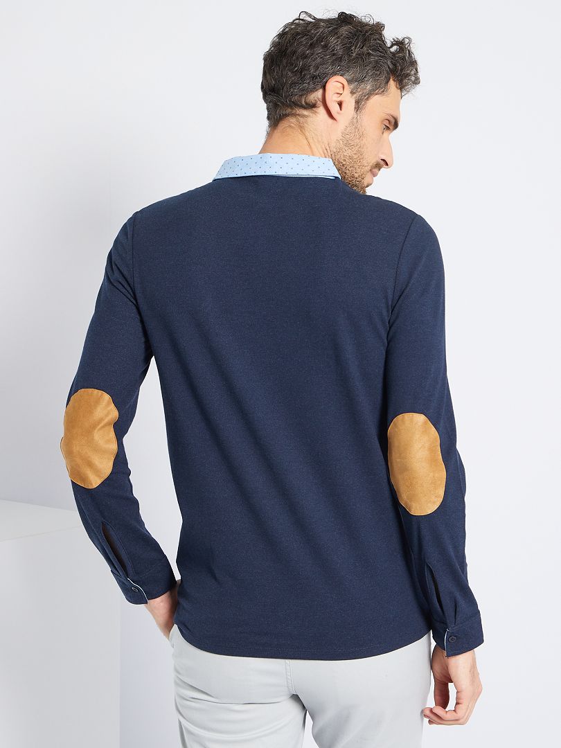 Polo col chemise - bleu marine - Kiabi - 12.00€