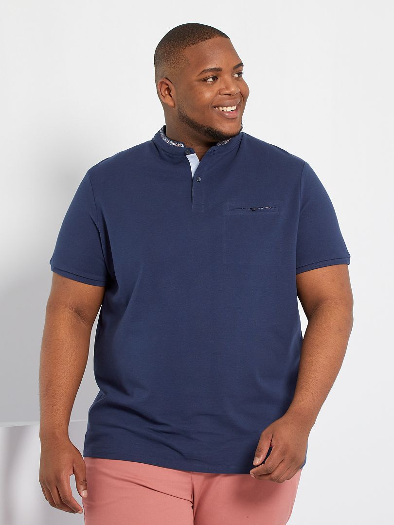 Polo col mao - bleu marine - Kiabi - 13.00€