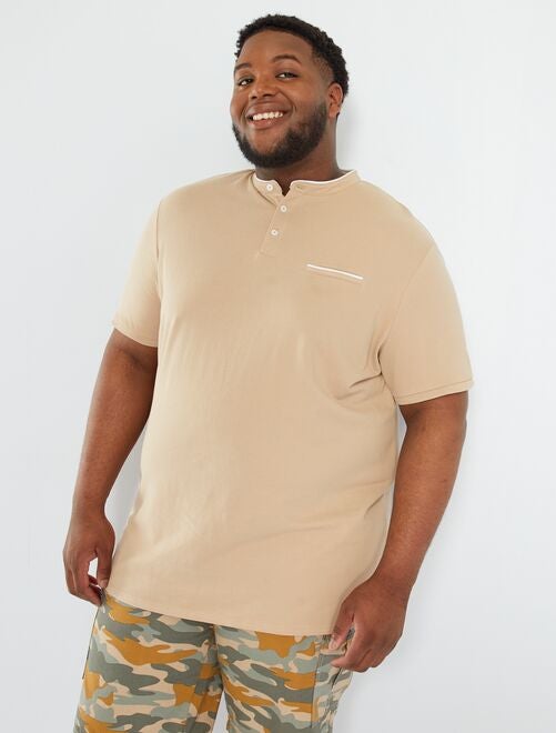 Polo homme col mao