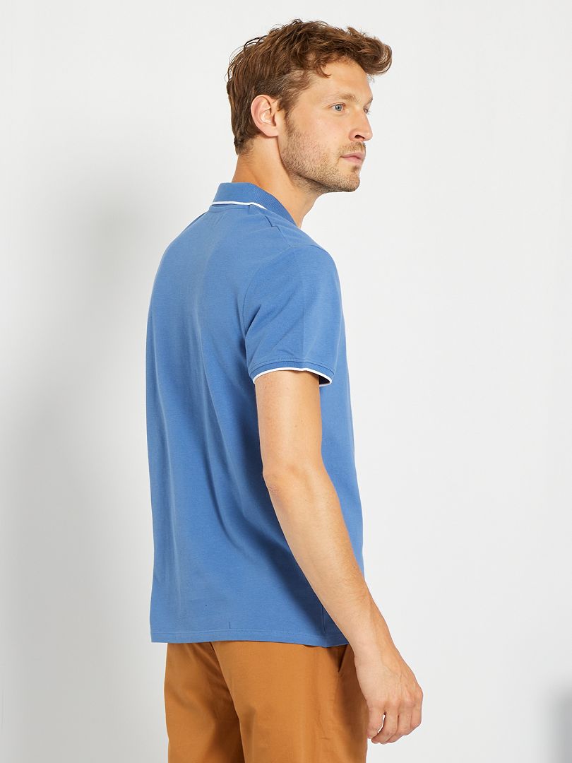 Polo col V - bleu - Kiabi - 10.00€