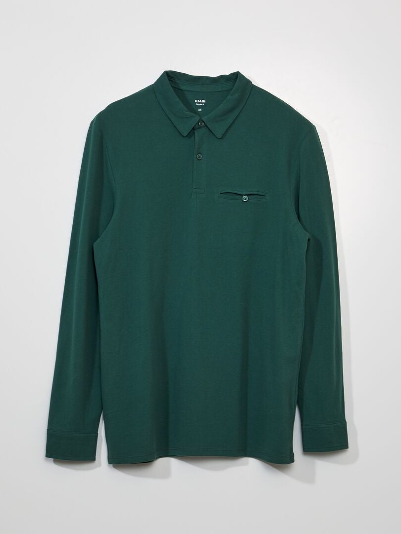 Polo en piqué de coton - Vert - Kiabi - 12.00€