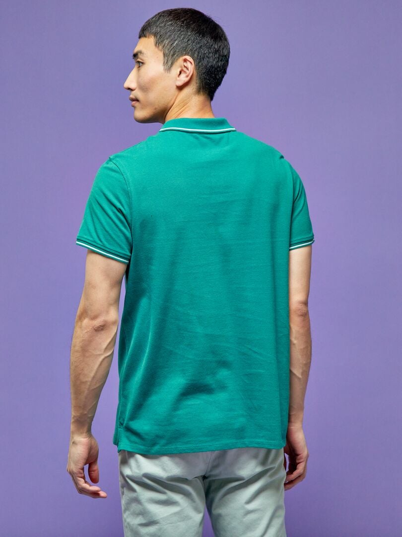 Polo en piqué de coton - Vert - Kiabi - 9.00€
