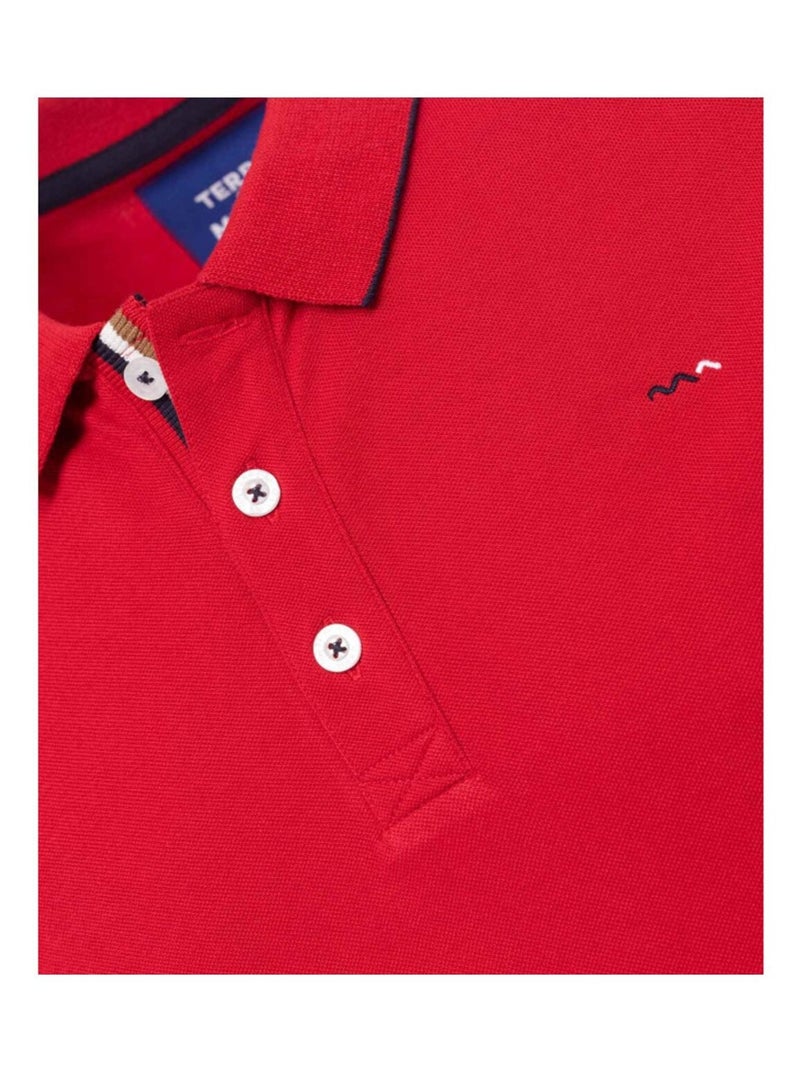 Polo manches courtes - Terre de Marins - Rouge foncé - Homme - 36.00 ...