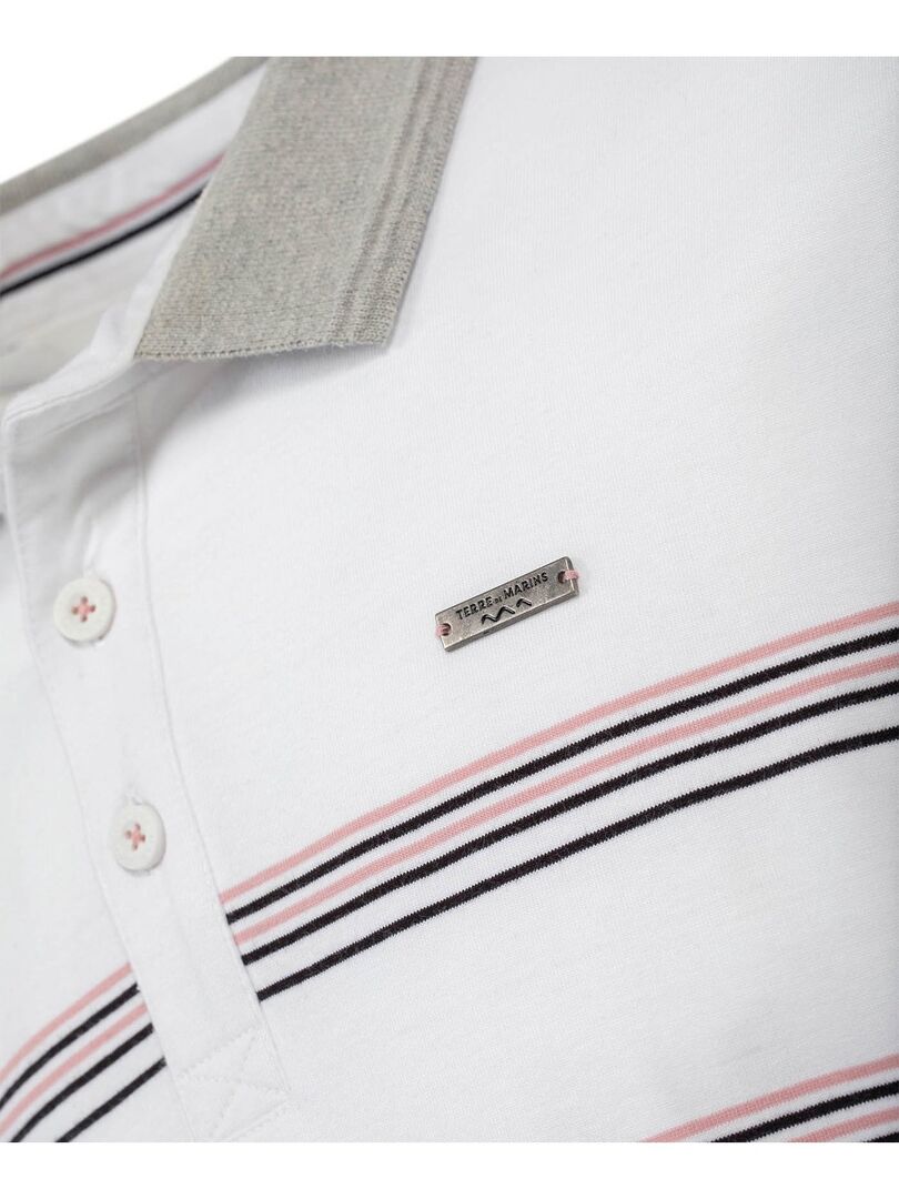 Polo Mc Blanc Homme Terre de Marins - Blanc - Kiabi - 37.00€