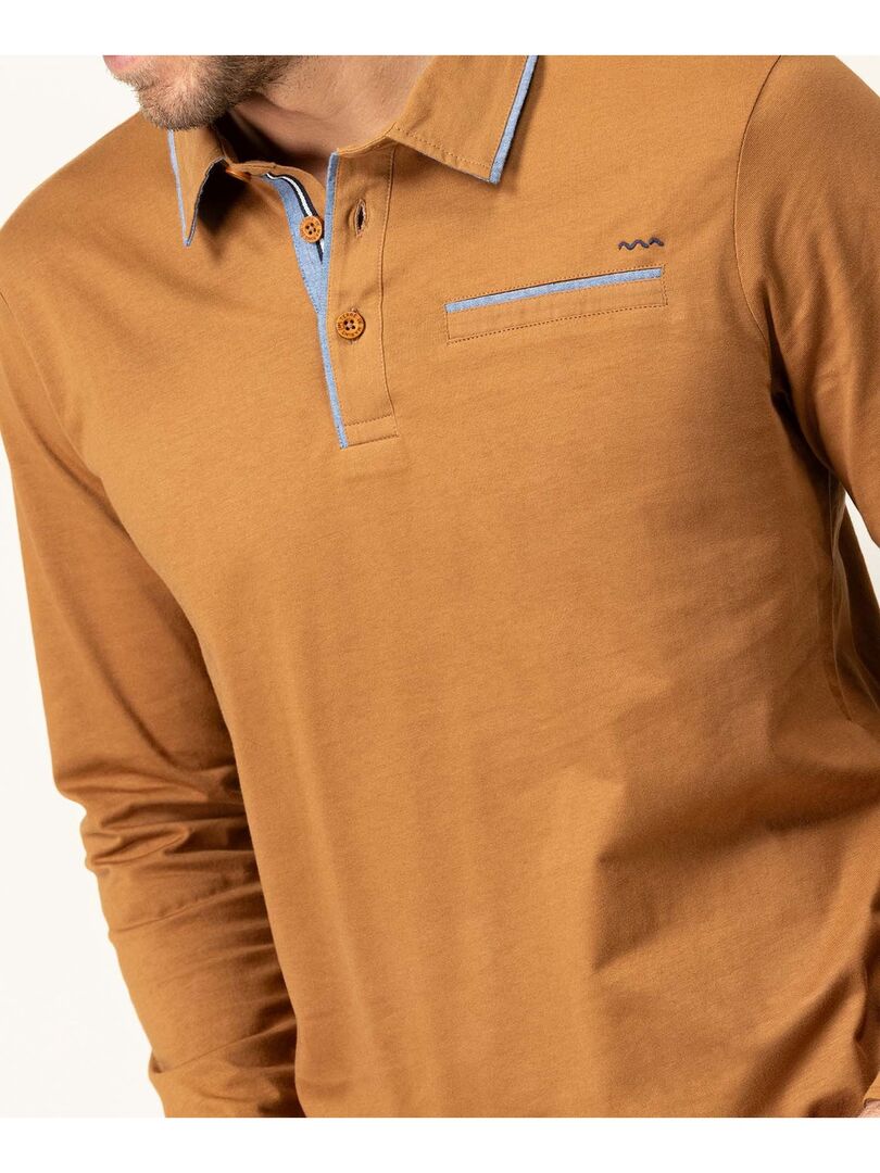 Polo Ml Homme Terre de Marins - Camel - Kiabi - 38.00€