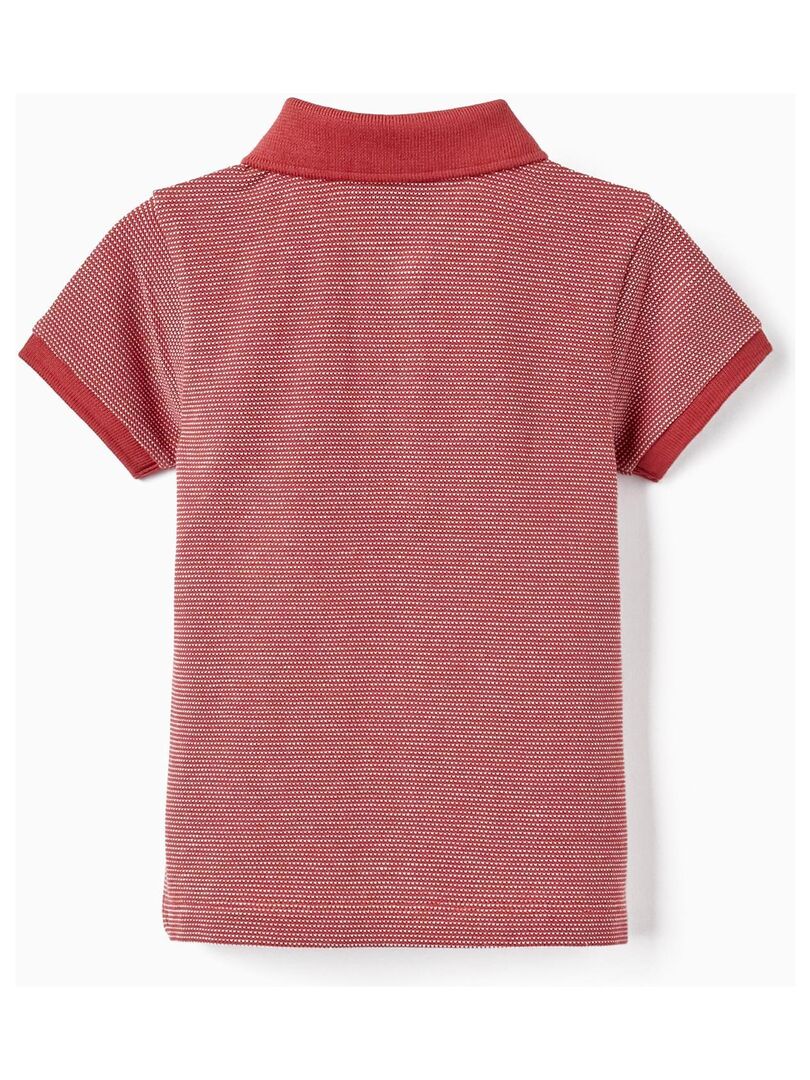 Polo rouge brique pour bébé garçon manches courtes ATLANTIC COMPANY ...