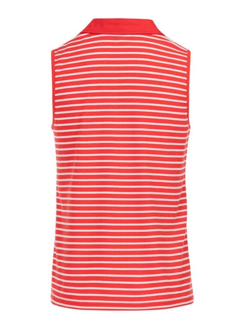 Polo sans manches - Terre de Marins - Rouge - Femme - 16.80€ - Kiabi