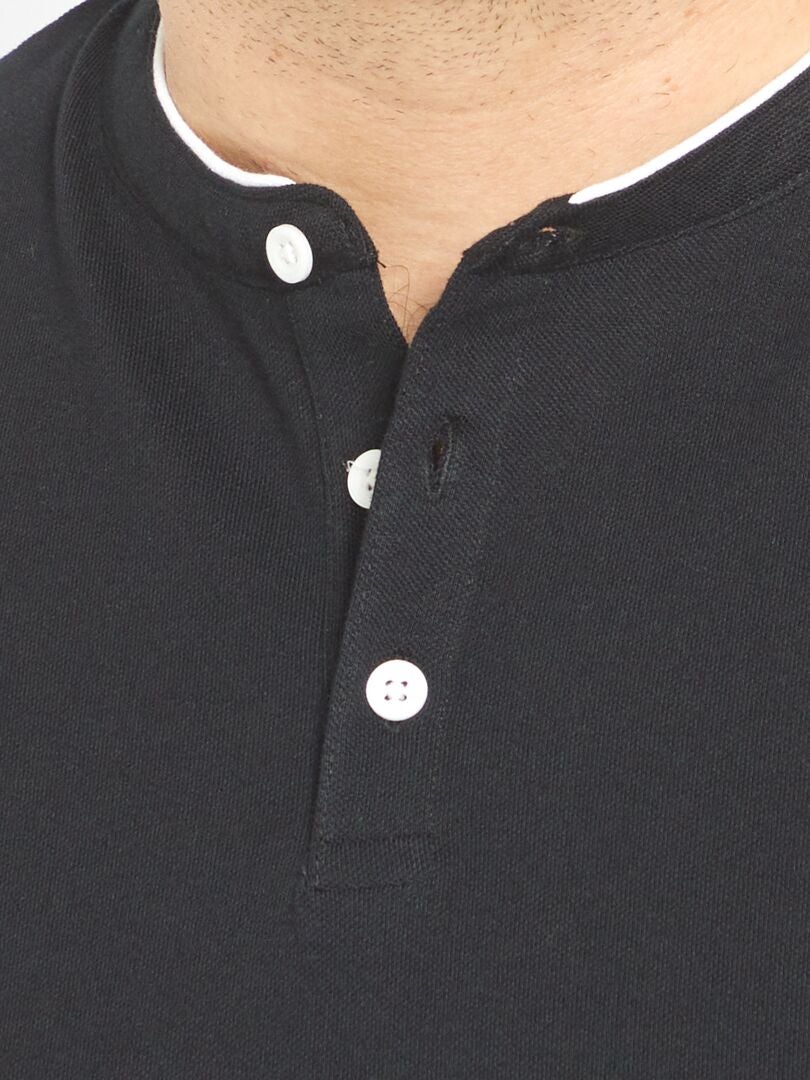 Polo uni col tunisien - noir - Kiabi - 12.00€