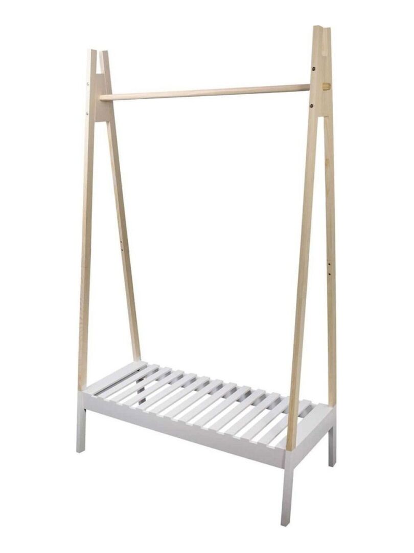 Portant à vêtements bois blanc - Blanc - Kiabi - nu€